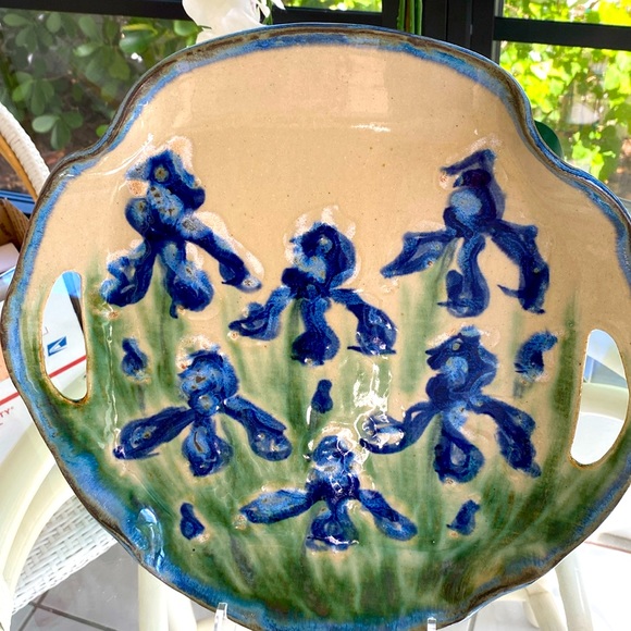 Janet Resnik | Art | Irises Artisan Janet Resnik Hand Painted Dish ...